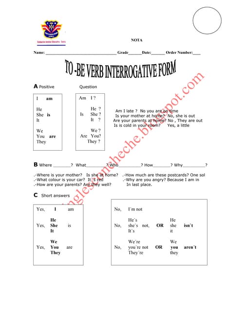 Presentación verbo to be | PPT