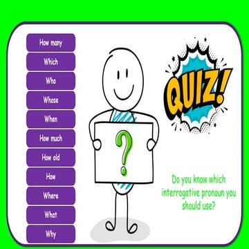 interrogative pronoun are words that used to ask questions | PPTX
