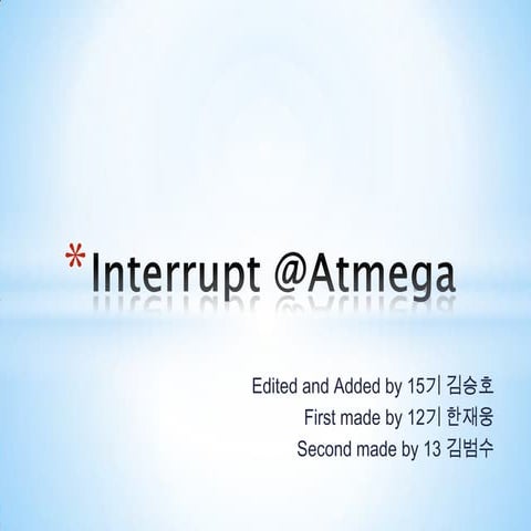 Interrupt @atmega | PPTX