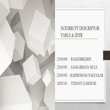INTERRUPT DESCRIPTOR TABLE vv& IDTR.pptx