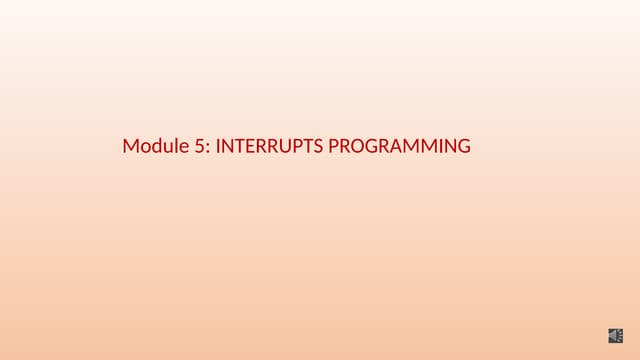 Hardware Interrupts In 8051 Microcontroller Ppt