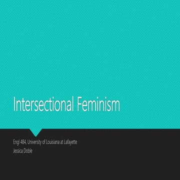 Intersectional feminism | PPTX