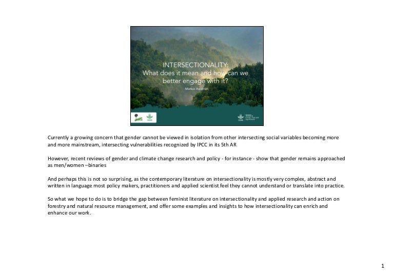 Intersectionality: What does it mean and how can we better engage with ...