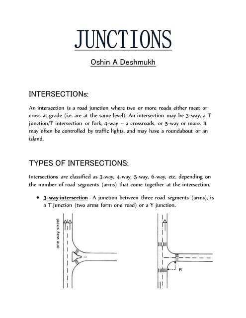 Traffic intersections (in Arabic) التقاطعات المرورية | PDF
