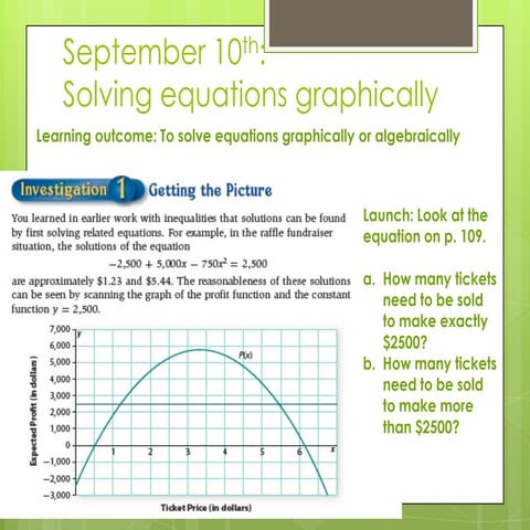Intersections and inequalities day 2 | PPTX