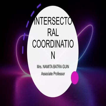 Intersectoral coordination | PPTX