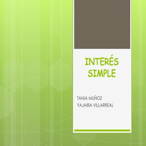Interés simple | PPTX