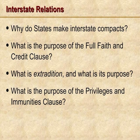 Interstate relations | PPS