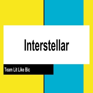Interstellar Presentation | PPTX
