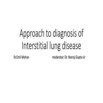 Interstitial lung disease (ILD) ppt slideshare | PPTX