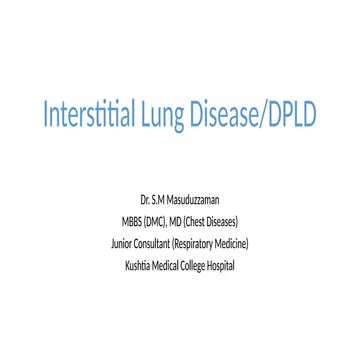 Interstitial lung disease (ILD) ppt slideshare | PPTX