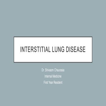 Interstitial lung disease (ILD) ppt slideshare | PPTX