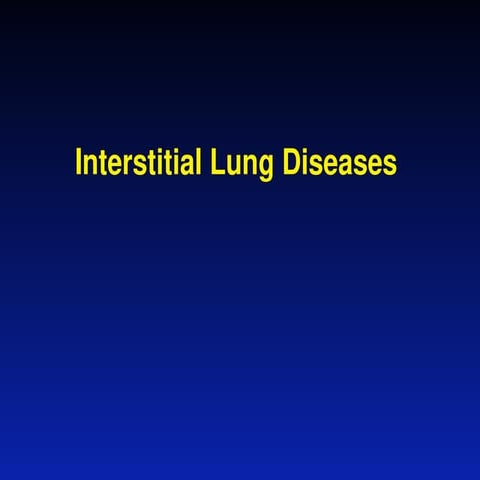 Interstitial lung disease (ILD) ppt slideshare | PPTX