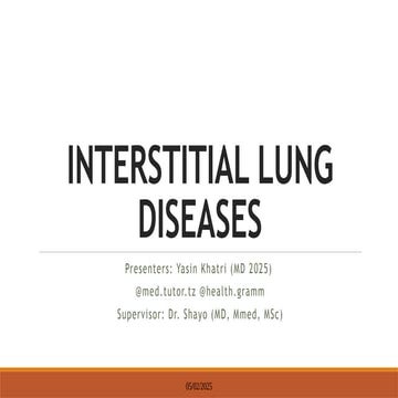 CLINICAL APPROACH TO INTERSTITIAL LUNG DISEASES | PPTX