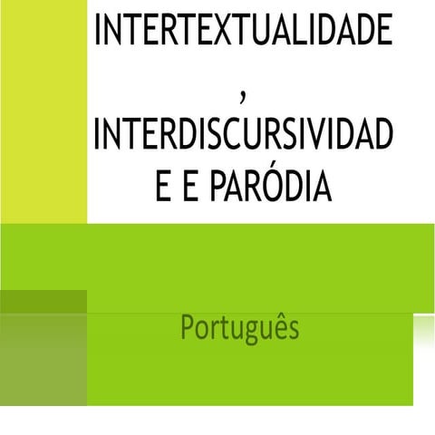 Intertextualidade | PPT