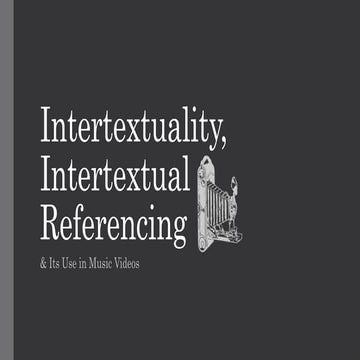 Intertextual referencing | PPTX