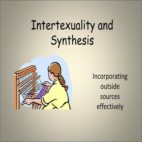 Intertexuality | PPT
