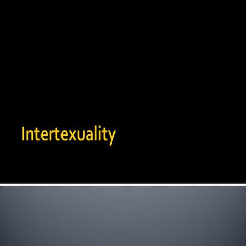 Intertextuality within music videos | PPT