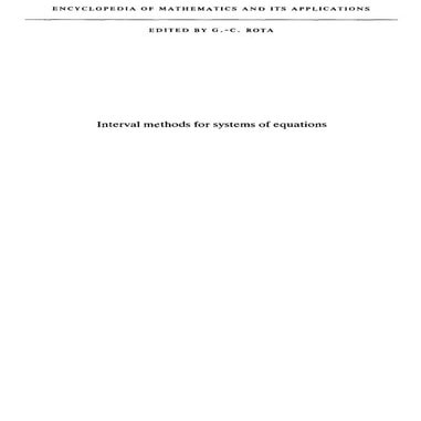 Interval analysis neumaer | PDF | Environment | Science