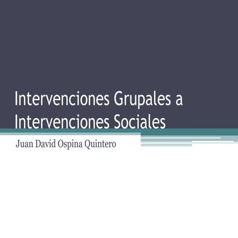 Modelo de intervención grupal | PPTX