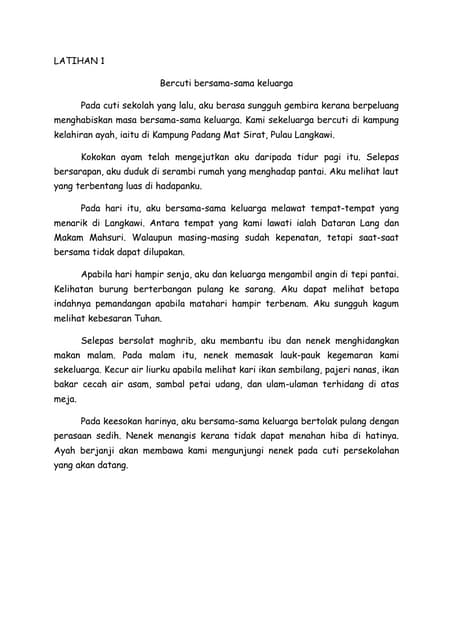 Contoh karangan-Pengalaman | DOC