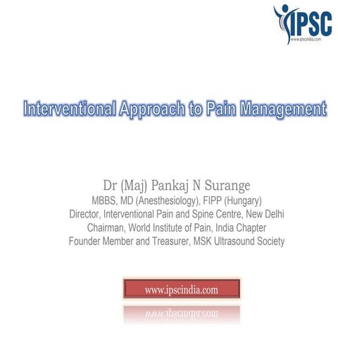 Interventional approach to back pain Management | PPT