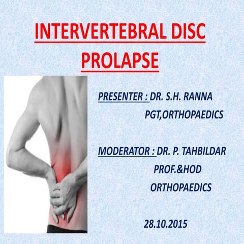 Intervertebral disc prolapese | PPT