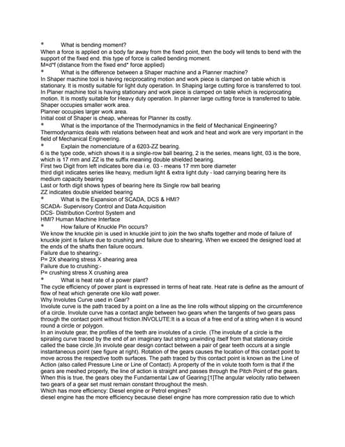 25 best mechanical engineering interview questions and answers pdf free download | PDF