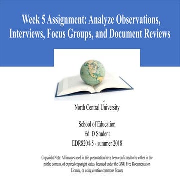 EDR 8204 Week 5 Assignment | PPTX