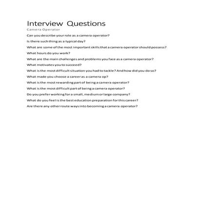 P3 Interview Questions | DOCX