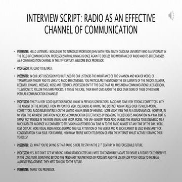 Interview script | PPT | Free Download