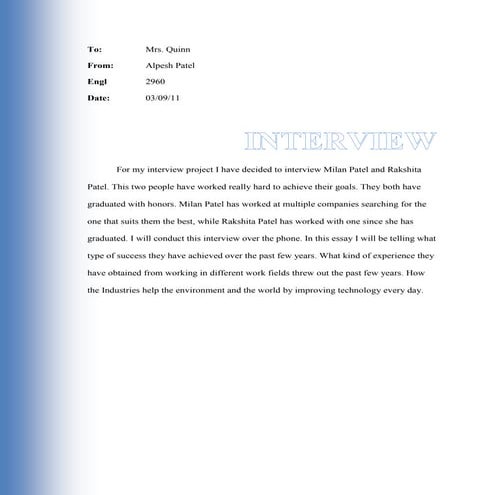 Interview Project | PDF