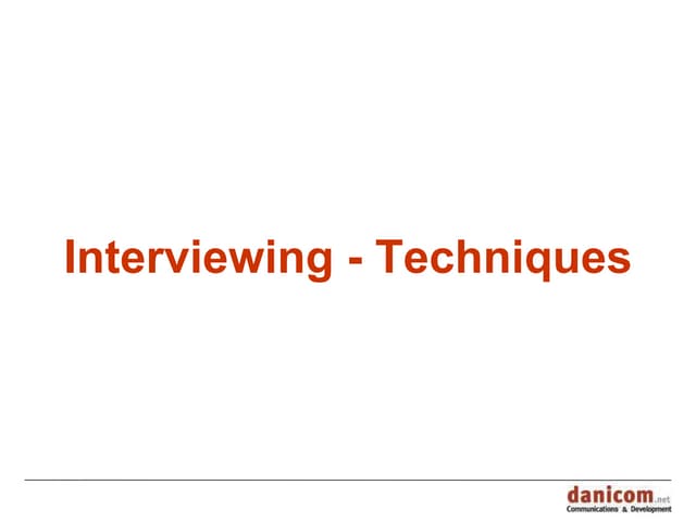 Interview skills Presentation | PPT