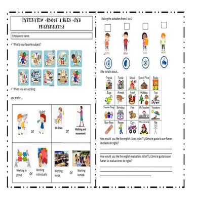 Interview about like and preferences | PPT