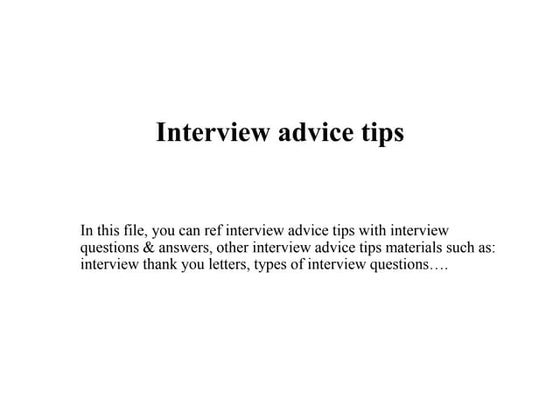 Job interview articles- | PDF