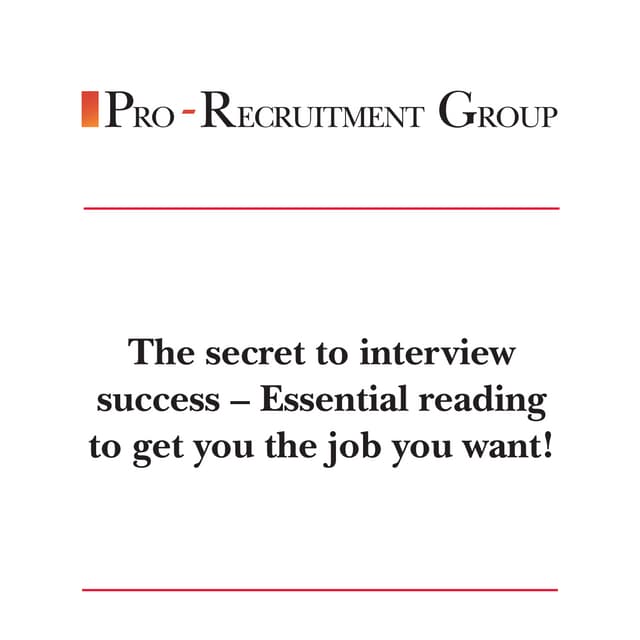 Interview booklet | PDF | Resume Writing and Advice | Job Search
