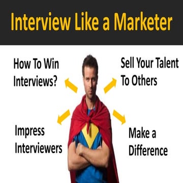How To Interview Like a Marketer "Personal Branding in Interview ...