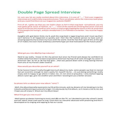 Interview of double page spread | PDF