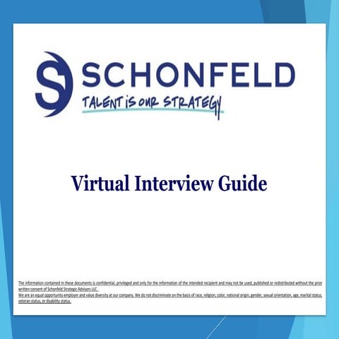 Schonfeld Virtual Interview Guide | PDF