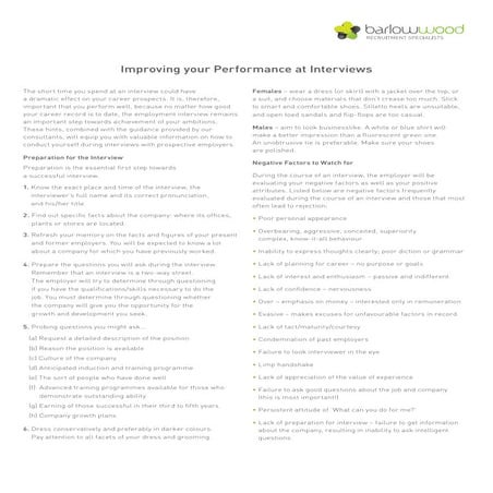 Interview hints | PDF