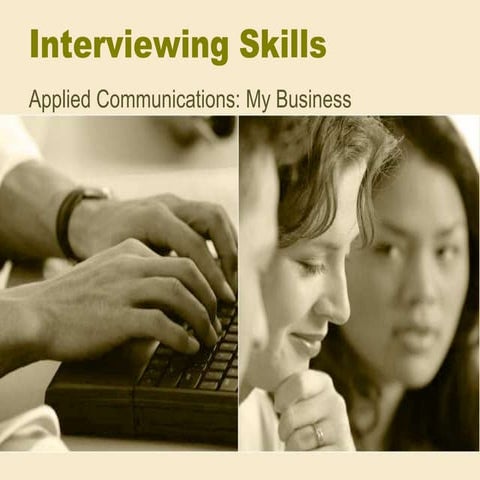 Interviewing Skills | PPTX