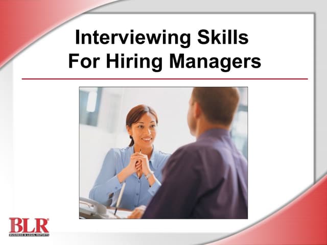 Manager Interviewing Skills