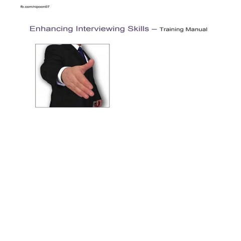 Interviewing skills manual | PDF | Resume Writing and Advice | Job Search