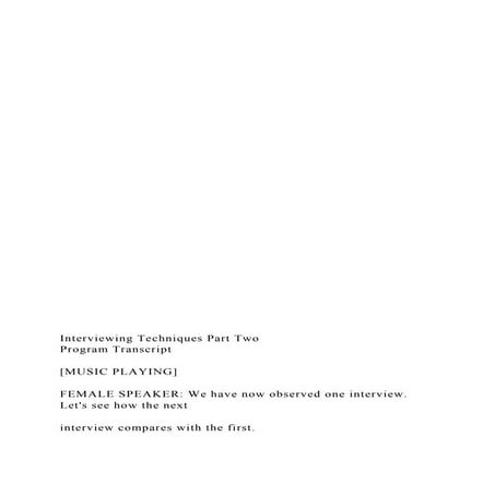 Interviewing Techn.docx | Resume Writing and Advice | Job Search