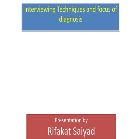 Interviewing techniques | PPT
