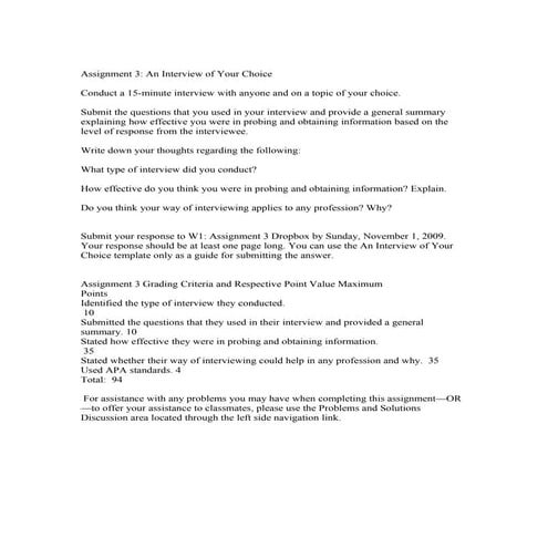 Interviewing techniques psy405 5 10 | DOC | Education