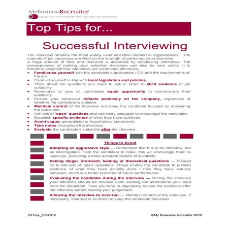 Interviewing tips | PDF