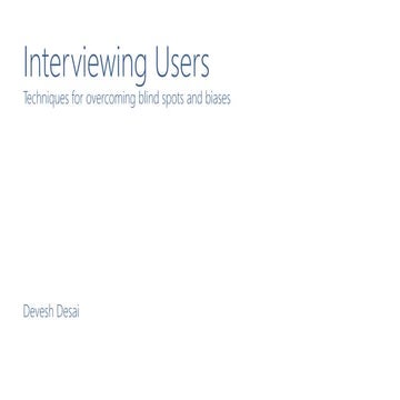 Interviewing Users | PPTX