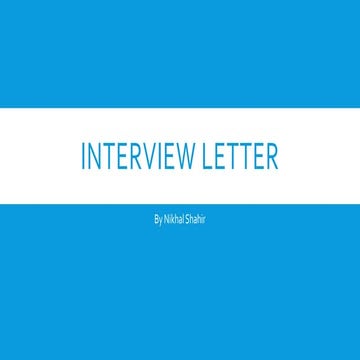 INTERVIEW LETTER.pptx | Resume Writing and Advice | Job Search