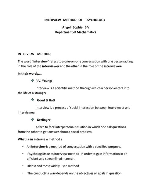 How to conduct in depth interview | PPTX